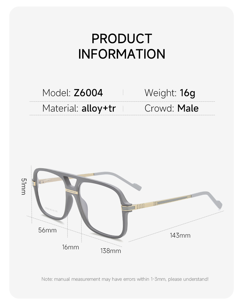 Wholesale fashion square shape aviator spectacle glasses frames - IU ...